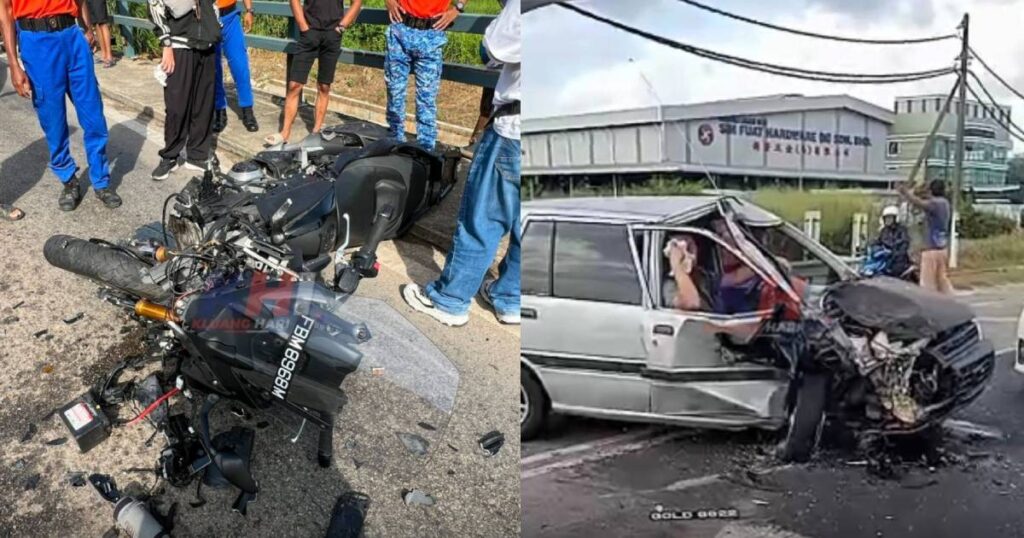 ஜோகூர் பத்து பஹாட் மெர்சிங் சாலையில் மோட்டார் சைக்கிள் விபத்து 51வயது ...